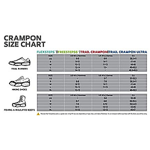 Hillsound FreeSteps6 Crampon, Ice Cleat All-Purpose Traction System for Packed Snow & Ice Conditions, Black, X-Large