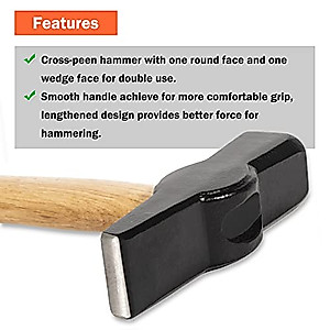 PIILOO Blacksmiths' Hammer Alternative to 0000811-1000 Bladesmith Blacksmithing Forging Knife Making Metal Working Tool