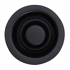 Westbrass D2089-62 3-Bolt mount Waste Disposal Flange & Stopper, Matte Black,1-Pack
