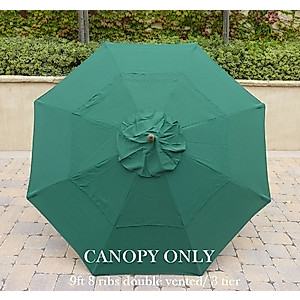 Formosa Covers 9ft Replacement Canopy 8 ribs in Hunter Green (Canopy only)