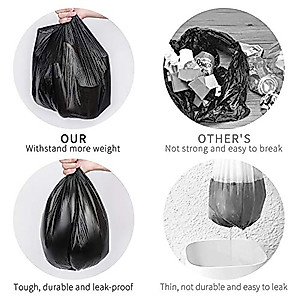 Toplive Small Trash Bags, 100 Count 4 Gallon Garbage Bags [Extra Thick][Leak Proof] Trash Bags Wastebasket Bin Liners for Home Bathroom Bedroom Office Trash Can Black (2 Rolls)