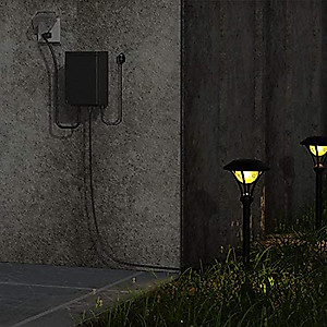 Malibu 300 Watt Power Pack with Sensor and Weather Shield for Low Voltage Landscape Lighting Spotlight Outdoor Transformer 120V Input 12V Output 8100-0300-01