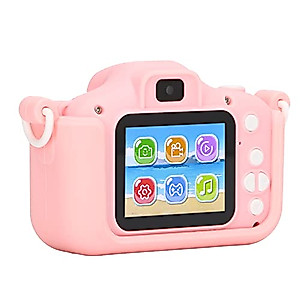 Kids Camera, Mini Cute Portable High Definition Kids Camera 20MP Pink Cartoon Style Video Recording Easy Operation Child Camera for Photo Game Outdoor