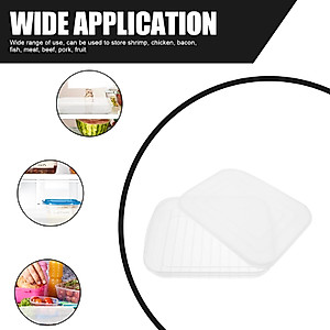 2 Pcs Transparent Food Storage Boxes with Lid for Refrigerator, Meat Container, Bacon Keeper, Stackable Cold Cuts and fruits Storage Containers for Fridge,Fridge Organizers