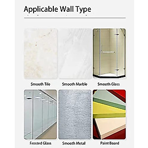 HYPEXA Shower Caddy 5 Packs, Shower Shelves, Adhesive Shower Organizer No Drilling, Large Capacity Wall Mounted Shower Storage, Stainless Steel Bathroom & Kitchen Wall Organization, Black