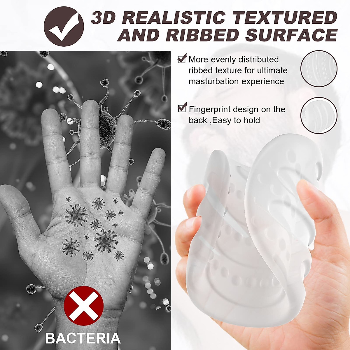 Pocket Pussy Male Masturbators Adult Sex Toys Realistic Textured Man Masturbation Stroker Pad