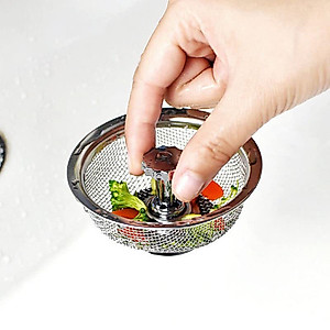 1 Pc Kitchen Sink Filter Stainless Steel Mesh Sink Strainer Filter Bathroom Sink Strainer Drain Hole Filter Trap Waste Screen