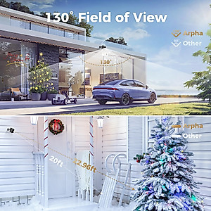 ARPHA Wireless Outdoor Security Camera K03, 1080p Indoor and Outdoor Cameras for Home Security, 2.4g WiFi Camera with IP66 Waterproof, 2 Way Talk, Night Vision, PIR Human Detection, Cloud Storage