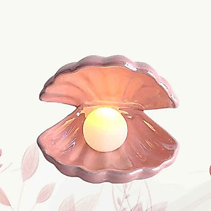Shell Pearl Light LED in Shell Light Clamshell Pearl Lamp Tabletop Decorations for Home