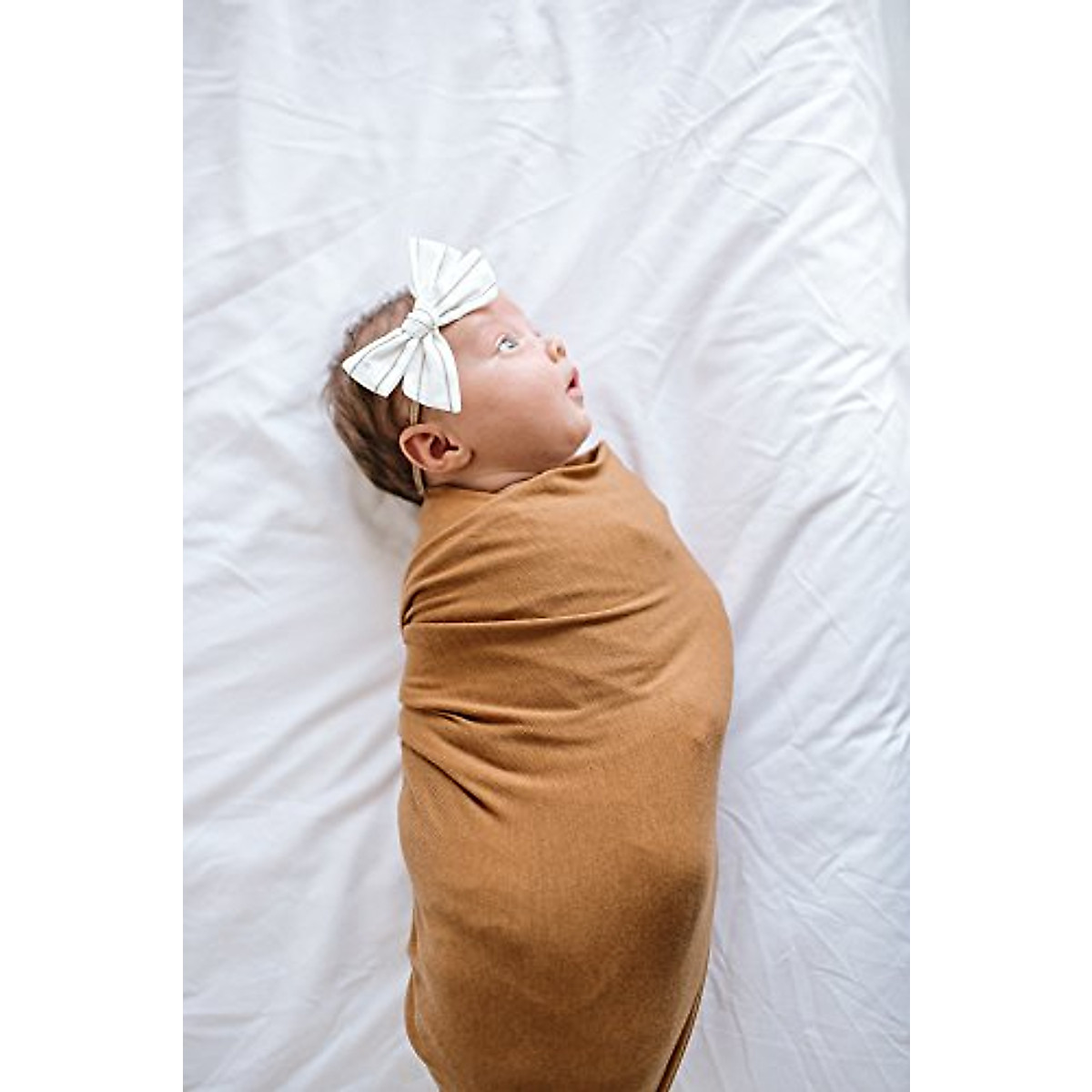 Copper Pearl Large Premium Knit Baby Swaddle Receiving Blanket Camel