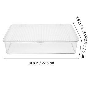 Cabilock Transparent Cutlery Box Silverware Tray for Drawer Clear Cutlery Tray Kitchen Supply Chopsticks Holders Container with Lid Kitchen Utensil Tray Utensil Case The Pet Portable Fork