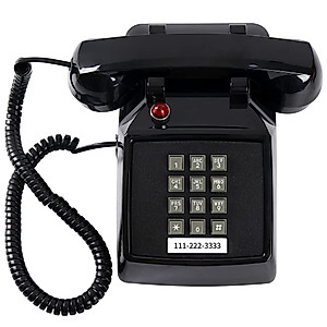 Vintage Retro Corded Phone with Message Indicator - Classic Landline