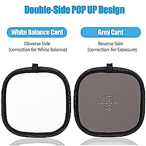 Small Grey White Balance Card 18% and Grey Reference Reflector Board with Carrying Bag Photography Card Custom Calibration Camera Checker Video, DSLR and Film