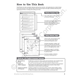 Evan-Moor Daily Phonics, Grade 3, Homeschooling & Classroom Resource Workbook. Phonemic Awareness, Decoding, Word-Study, Teaching Editions, Reproducible Worksheets