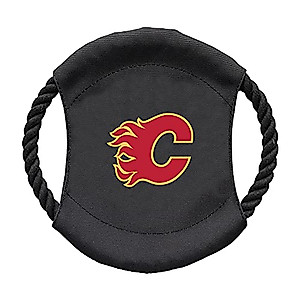 Littlearth Unisex-Adult NHL Calgary Flames Sock Monkey and Flying Disc Pet Toy Combo Set, Team Color, One Size