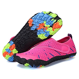 CIOR Boys & Girls Water Shoes Sports Aqua Athletic Sneakers Lightweight Sport Shoes(Toddler/Little Kid/Big Kid) U1ELJSX011-Pink-29