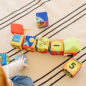 Melissa & Doug K's Kids Match and Build Soft Blocks Set For Toddlers, Building Blocks, Sensory Baby Stacking Toys