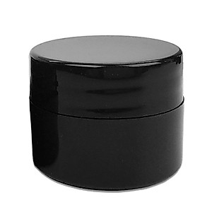 Beauticom 12 Pieces 7G/7ML (0.25oz) Black Sturdy Thick Double Wall Plastic Container Jar with Foam Lined Lid for Lotion, Creams, Toners, Lip Balms, Makeup Samples - BPA Free