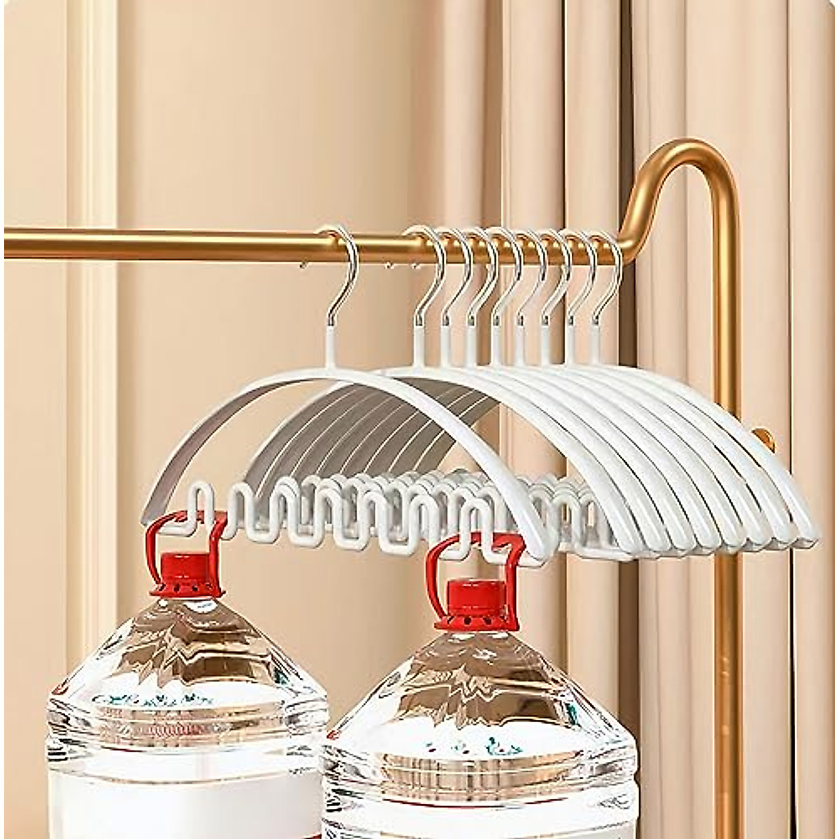 2THESTARS 14-Pack Clothes Hangers, Multi-Functional Non-Slip Plastic Dip Hangers, Hangers Space Saving, Space Saving Solution for Tidy Closet Storage (Seven Colors)