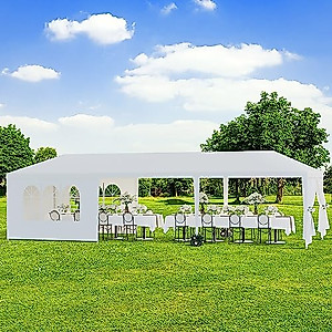 BBBuy 10’X30’ Outdoor Canopy Tent with Removable Sidewalls Gazebo Shelter Pavilion for Backyard BBQ Camping Picnic Parties Wedding Ceremony, Easy Assemble and Removable