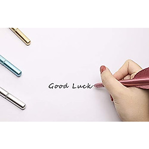 PENTA ANGEL Feather Pens 4Pcs Creative Rollerball Pens Artificial Wing Feather Ballpoint Gel Ink Pens Gift Set for Office School Teachers Students Stationary Supplies, Black Ink