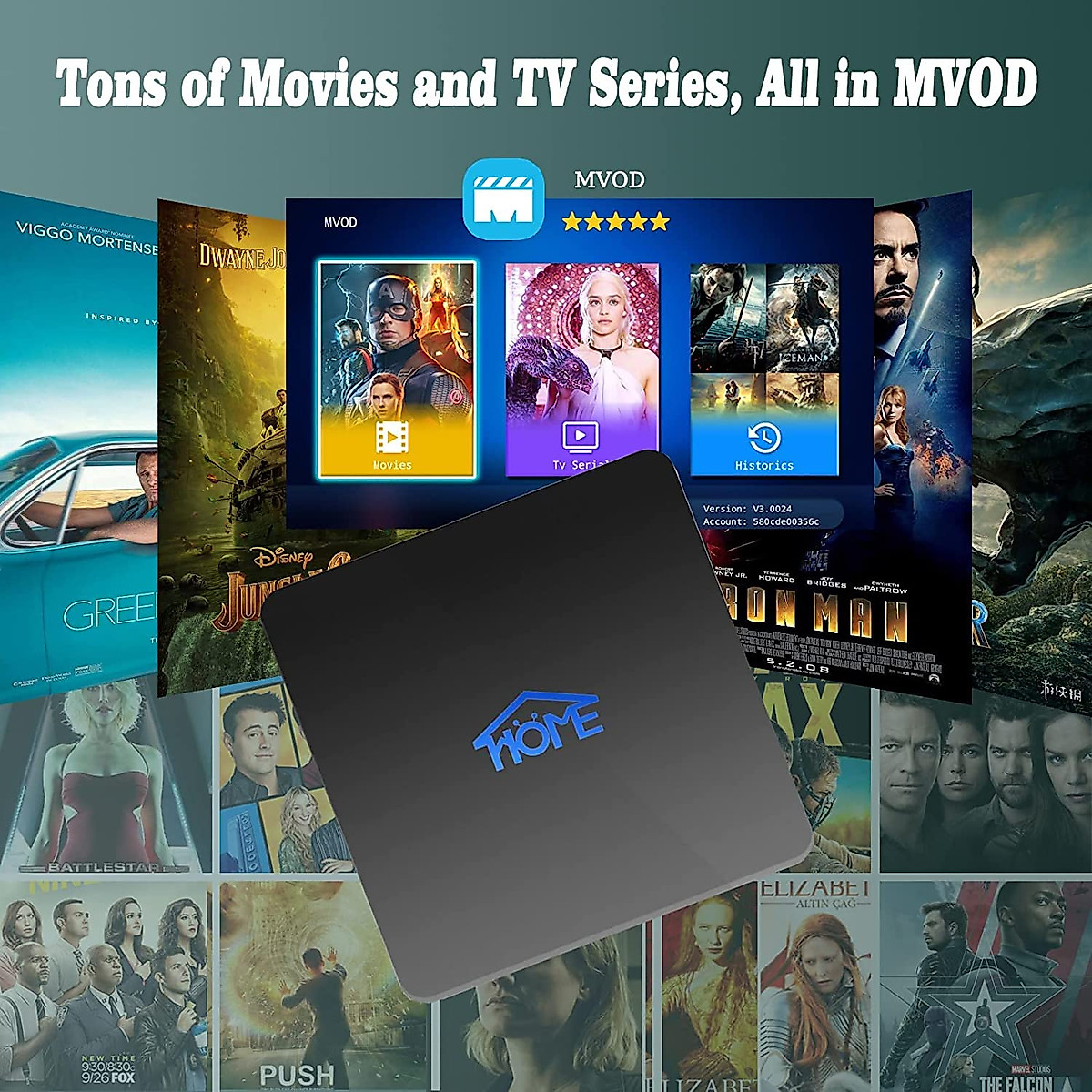 IPTV Box Support Dual Band Wi-Fi&Bluetooth with 8000+ Channels from UK,USA,Inida,Brazil,Arabic,Africa