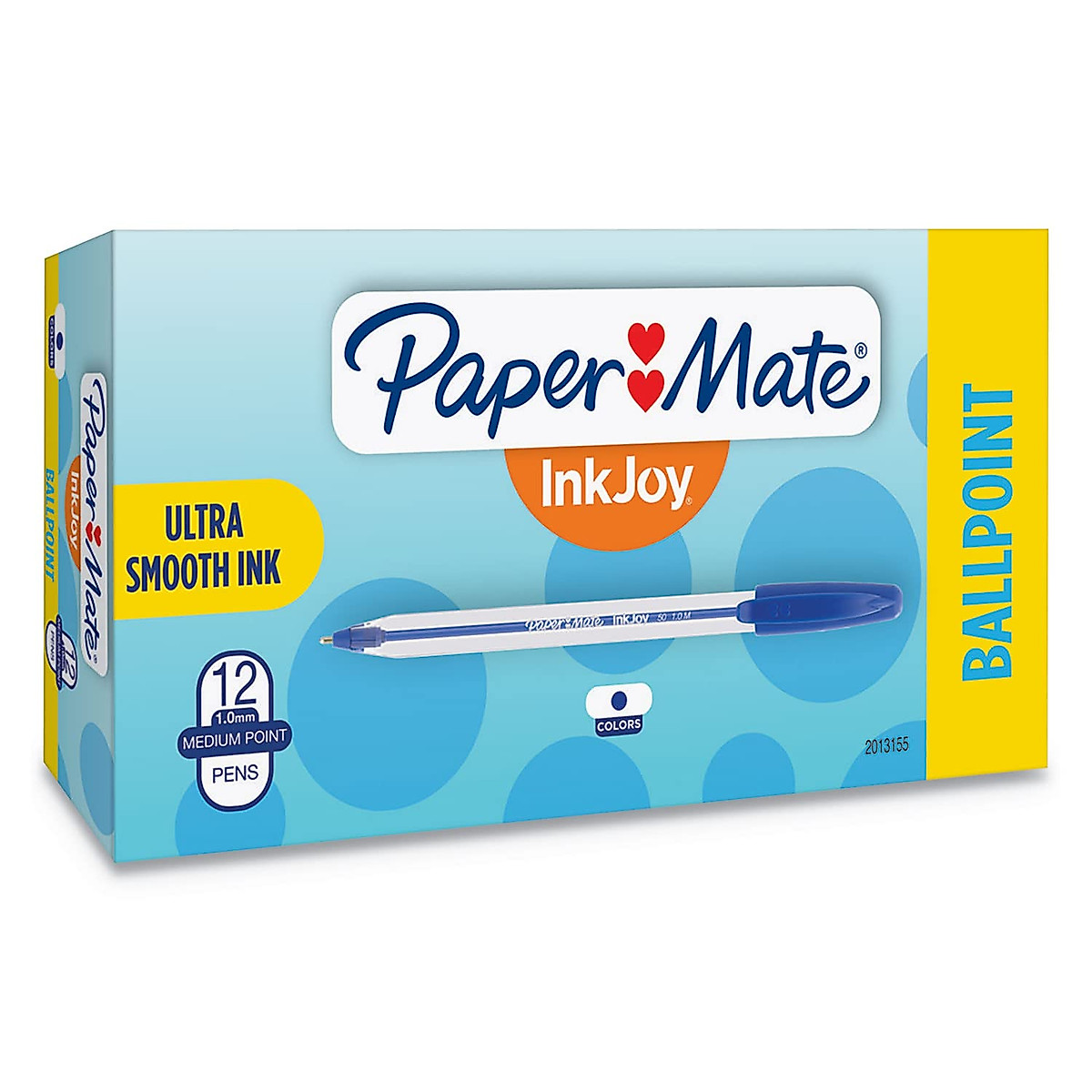 Paper Mate InkJoy 50ST Ballpoint Pens, Medium Point (1.0mm), Blue, 12 Count