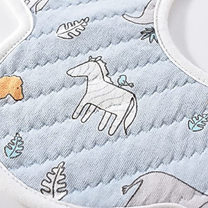 Eimmabey Baby bandana bibs for Eating and Drooling 3 Pack 360 Rotate Baby Feeding Bibs for Boys and Girls Soft Organic Cotton