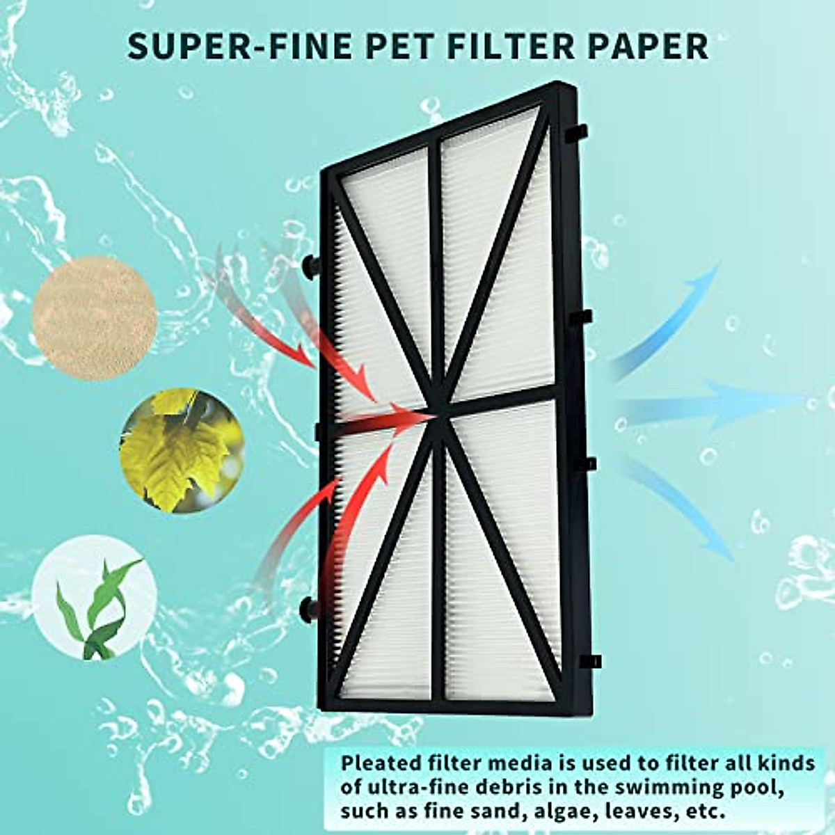 MKHFUW 9991432-R4 Robotic Pool Filter - Spring Filter Cartridges Compatible for Dolphin M500, Robotic Pool Cleaner Filters, M400, M500, M200 Robotic Pool Cleaners, Part Number 9991432-R4, 4 Pack