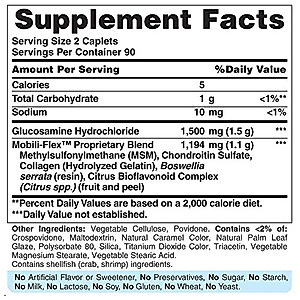 Puritan's Pride Glucosamine, Chondroitin & MSM-2 Per Day Formula