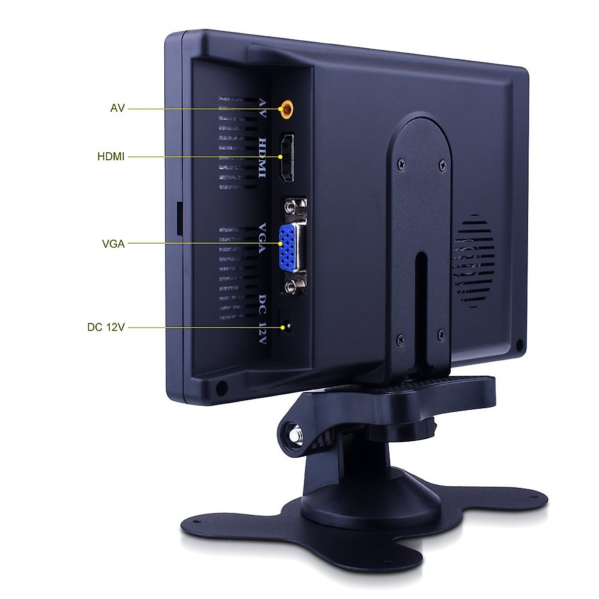 Kuman 7 Inch IPS Display 1024x600 LCD Screen Computer Monitor for PC Laptop Raspberry Pi 4 3 2B B RPI 1 B+ A+ with HDMI VGA Input, DVD VCR Car and Remote HDMI Cable SC7J