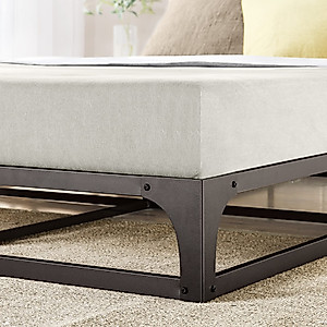 Mellow 9" Metal Platform Bed Frame w/Heavy Duty Steel Slat Mattress Foundation, King, Black