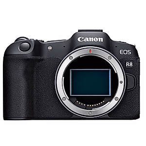Canon EOS R8 Mirrorless Camera Body + 128GB Pro Speed Memory + Case + Tripod -Proffesional Bundle (Renewed)