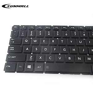 SUNMALL Backlight Keyboard Replacement Compatible with Toshiba Satellite Radius P55W-B P55W-c l50-b l55t-b5271 s55t-b5273nr l55d-b5364 p55w-c5200 p55w-b5318 p55w-c5200x p55w-b5112 p55w-b5220 Laptop