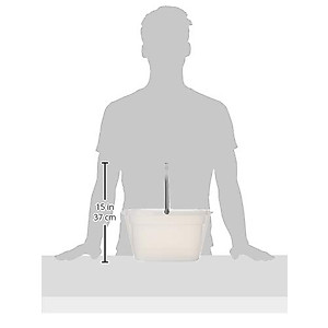 Casabella Plastic Rectangular Cleaning Bucket with Handle, Clear, 4 Gallon