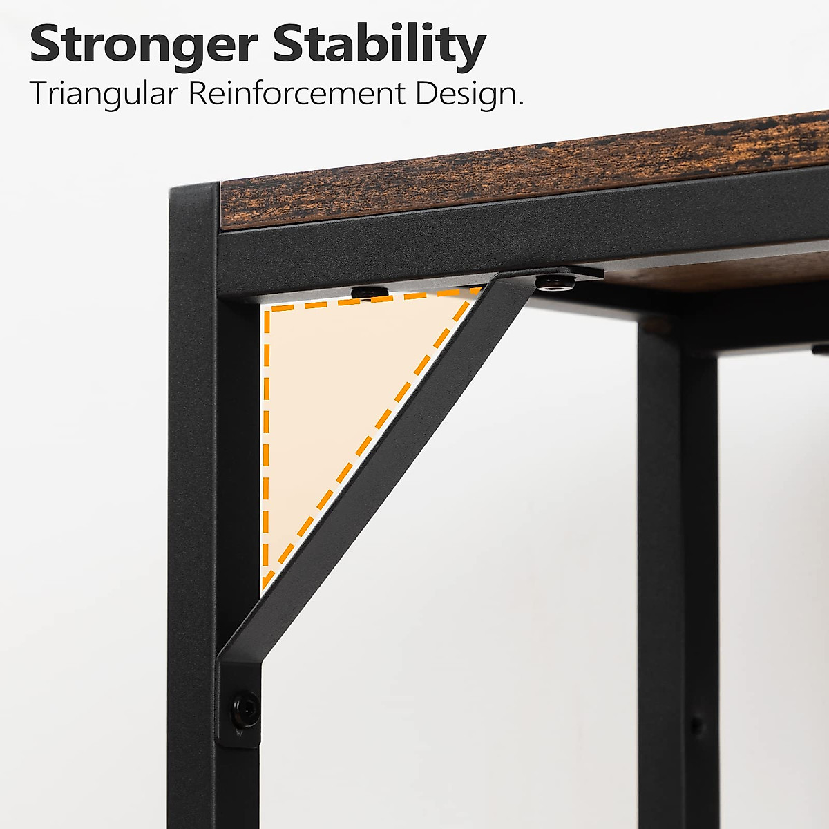 MAHANCRIS Console Table and Sofa Table with Charging Station Bundle,Behind Couch Table, Entryway Table for Living Room, Entryway, Foyer, Metal Frame, Adjustable Feet CTHR11E01Z1-CTHR151E01