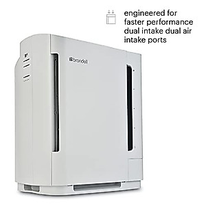 Brondell Air Purifier O2+ Revive Air Purification System with Humidifier -Odor Eliminator - Dual True HEPA Air Washer for Dust, Mold, Smoke, Off-Gassing, and Pets (White)…