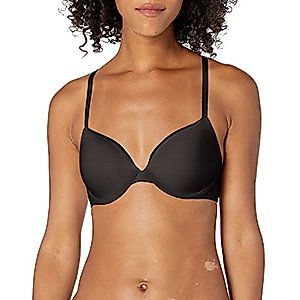 Calvin Klein Women's Constant Convertible Strap Lightly Lined Demi Bra Bra, -black, 32B