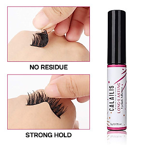 CALAILIS Cluster Lash Glue,DIY Individual Lash Glue, Lash Cluster Glue, Super Strong Hold 48 Hours for Cluster Lashes, Waterproof Sensitive Glue, Latex Free