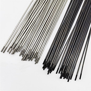 Bike Spokes Mountain Road Bike 12G 13G 14G Round Stainless Steel Spokes+Nipples Black Silver 40-350mm Cycling Parts (Color : 14G Silver x36)