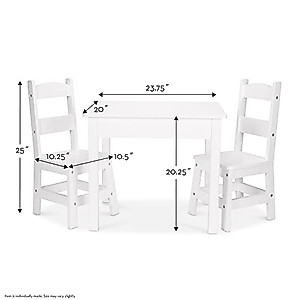 Melissa & Doug Wooden Table & Chairs - White