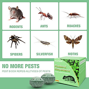Mice Rodent Repellent, 36Pcs Peppermint Oil to Repel Mice and Rats, Rodent Repellent for Car Engines, Natural Ingredients Rat Repellent Balls Deterrent Indoor Pest Insect Control, Family & Pet Safe