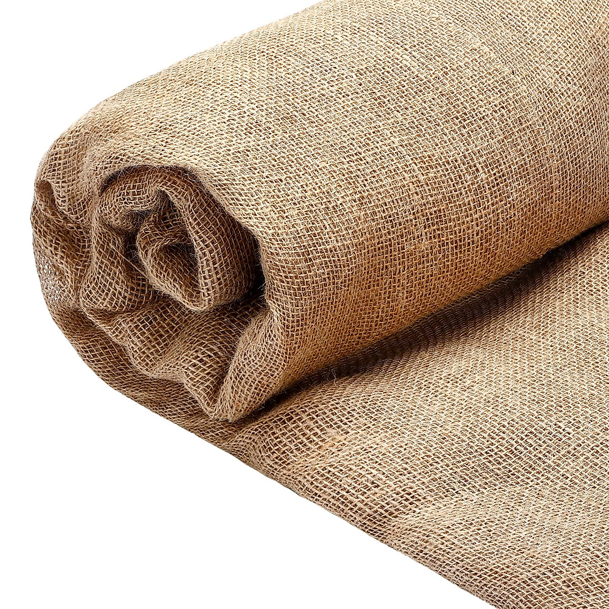 Burlap Roll Natural Burlap Fabric Multipurpose Rustic Fabric Roll for Garden Wedding Table Runners Home Party Decor (63 Inch x 30 Feet)