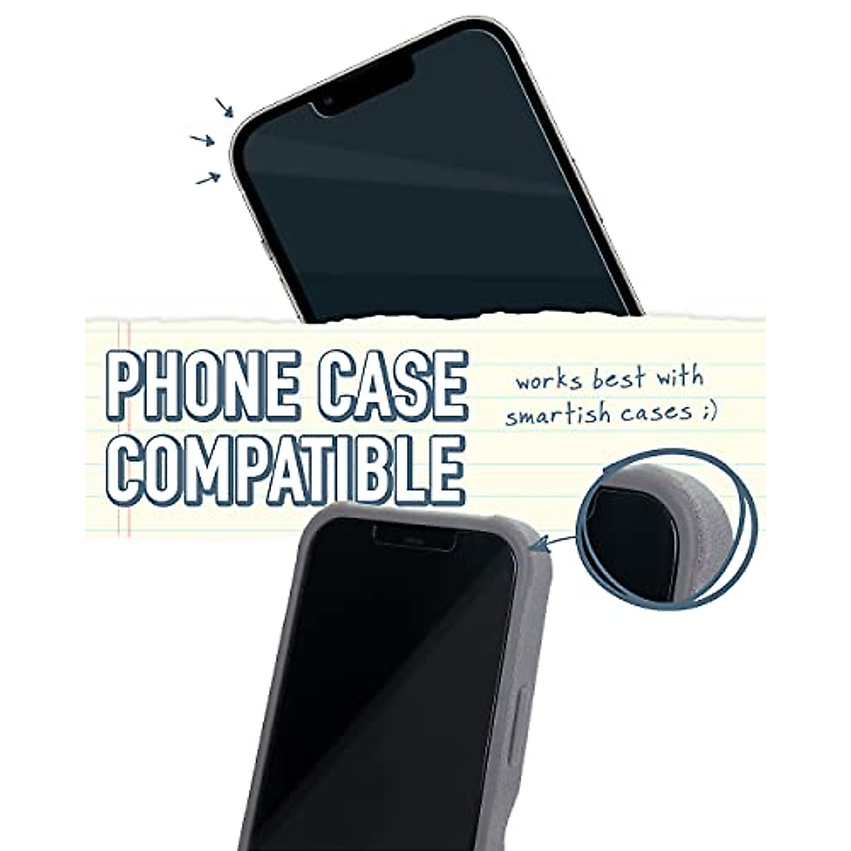 Smartish Screen Protector for iPhone 13 Pro/iPhone 13 - Tuff Sheet - Scratch Resistant Tempered Glass with Alignment Tool - Clear 2-Pack