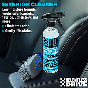 Relentless Drive Car Upholstery Cleaner Kit - Car Seat Cleaner & Car Carpet Cleaner - Works Great on Stains, Keep Car Interior Smelling Fresh - Car Interior Cleaner