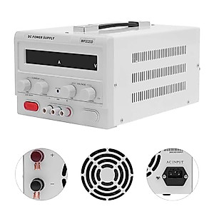 DC Power Supply Adjustable Bench Power Supply DC Regulated Power Supply 0-32V 0-20A with Intelligent Cooling 110V Input 0.1V 0.1A Display Precision Durable Portable Design for Laboratory Use