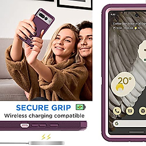 AICase for Google Pixel 7 Pro Case,Heavy Duty Drop Protection Full Body Rugged Shockproof/Dust Proof Military Protective Tough Durable for Google Pixel 7 Pro 6.7" 2022-3 Burgundy