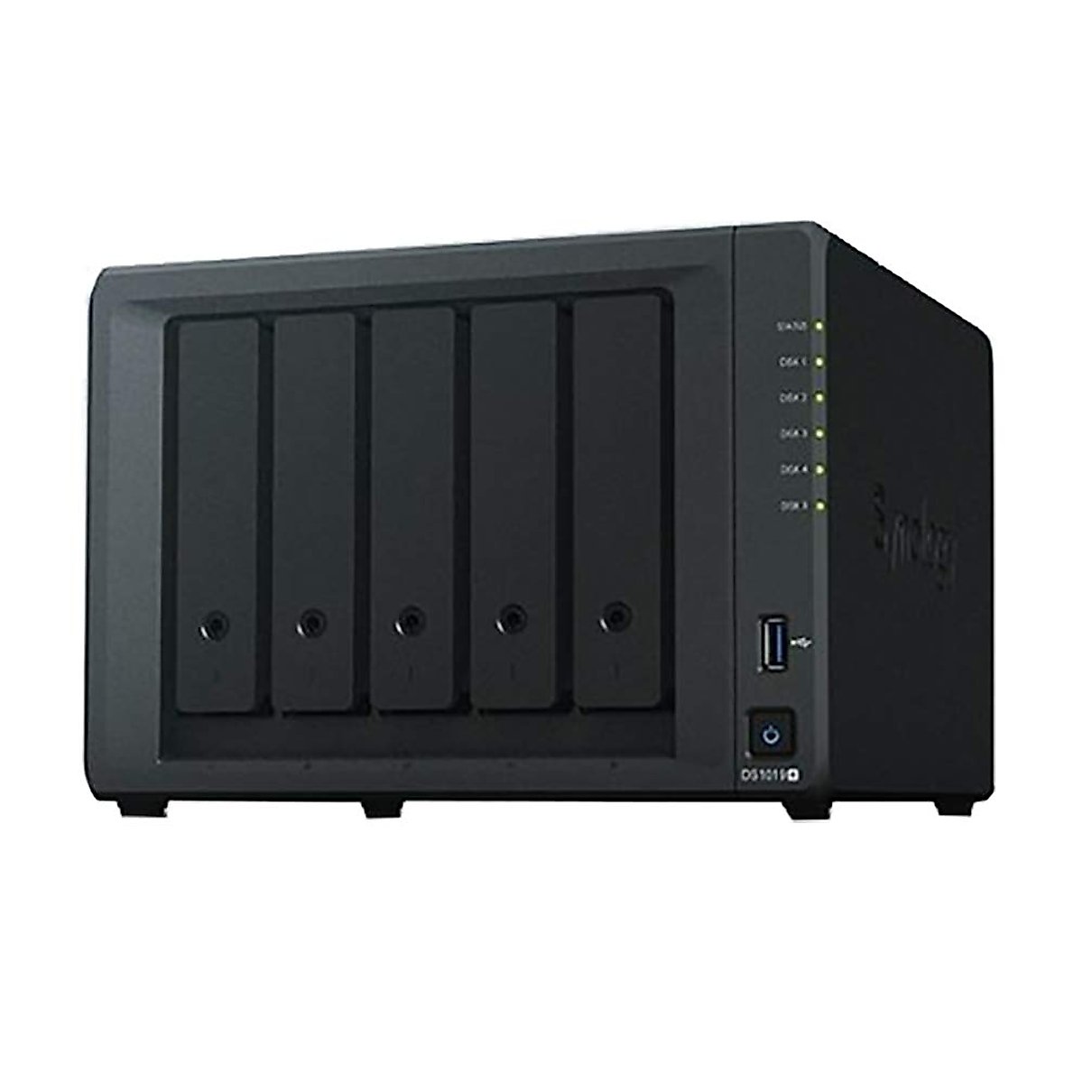 Synology DiskStation DS1019+ iSCSI NAS Server with Intel Celeron Up to 2.3GHz CPU, 8GB Memory, 10TB HDD Storage, DSM Operating System