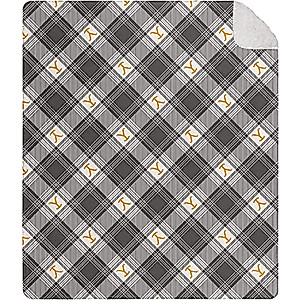 Northwest Yellowstone Silk Touch Sherpa Throw Blanket with Storage Strap Handle, 60" x 70", Dutton Plaid