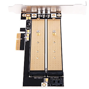 SilverStone Technology M.2 PCIE Adapter for SATA or PCIE NVMe SSD with Advanced Thermal Solution (ECM22)